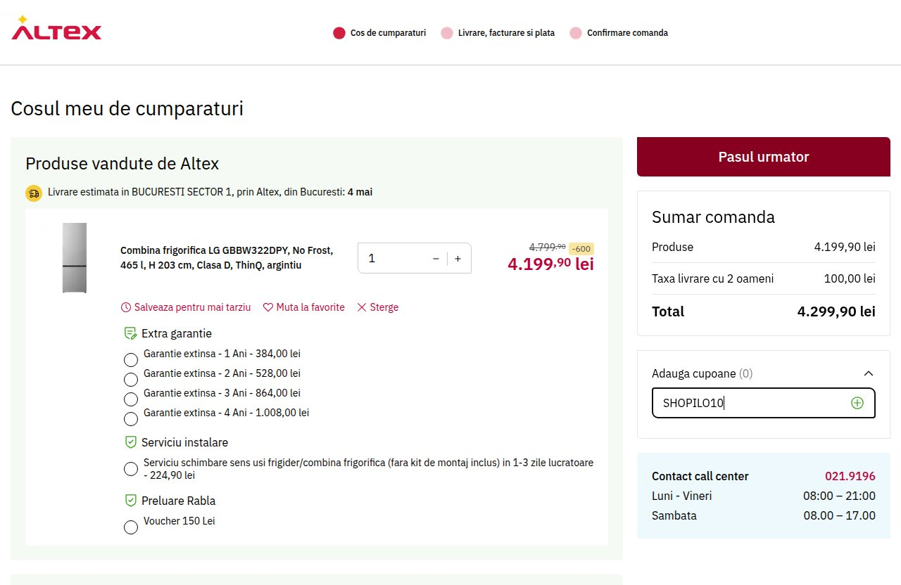 Coduri reducere Altex & oferte: -50% reducere Mai 2026